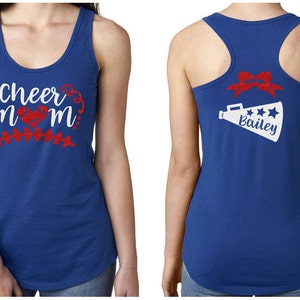 Glitter Cheer Mom Tank | Cheer Racerback Tank | Customize With Your ...
