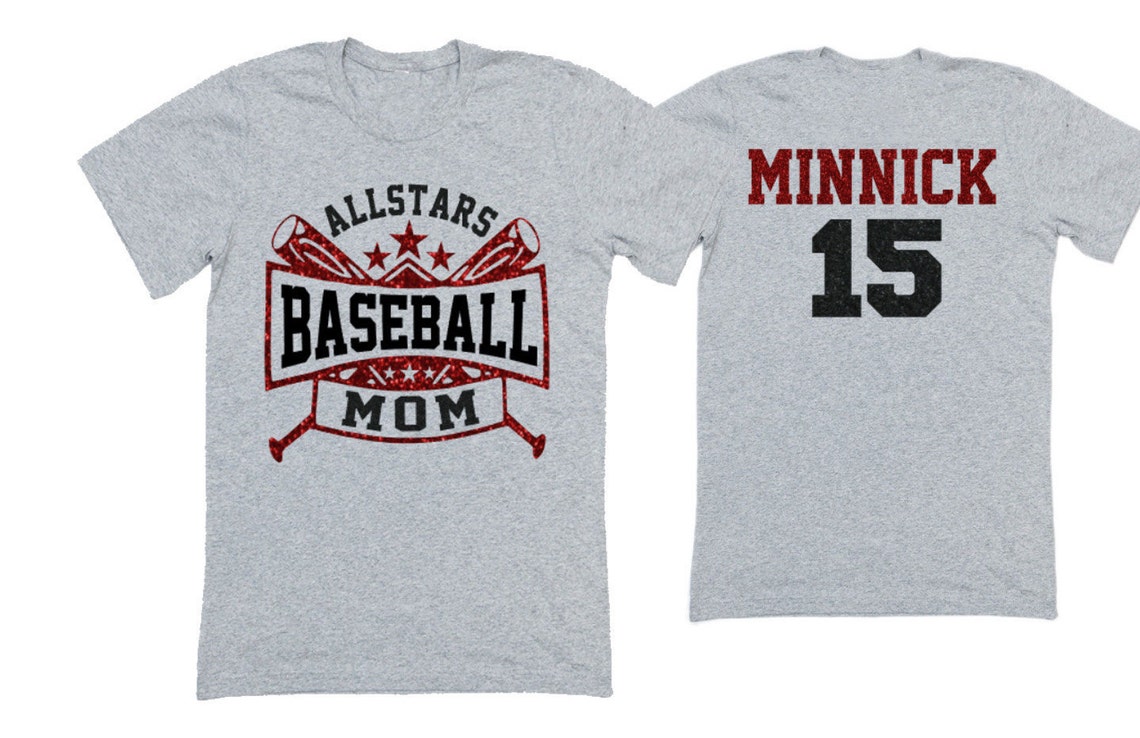 Allstars Baseball Shirt | Glitter Short Sleeve Baseball Shirt | Bella ...