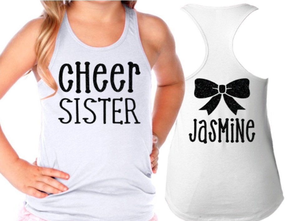 Glitter Cheer Sister Tank Cheer Tank Cheer Bling Cheer | Etsy