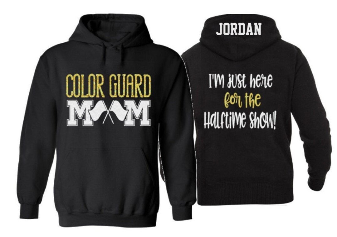 Glitter Color Guard Mom Hoodie | Band Hoodie | Band Shirts | Customize ...