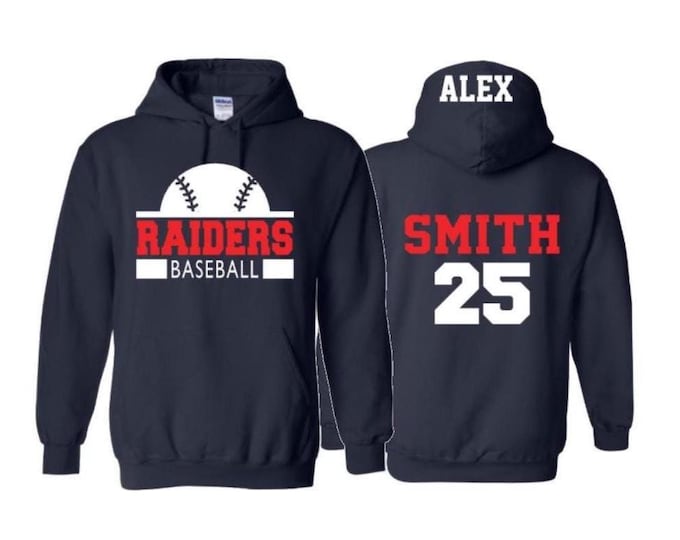 Custom Baseball Hoodie | Personalize With Team Colors and Player Info ...