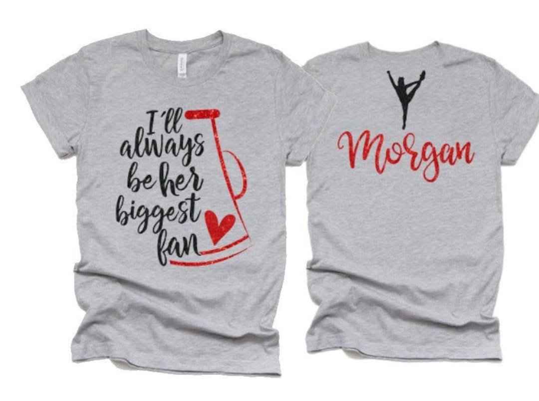 Glitter Her Biggest Fan Shirt | Cheer Tshirts | Cheerleading Mom Shirts ...