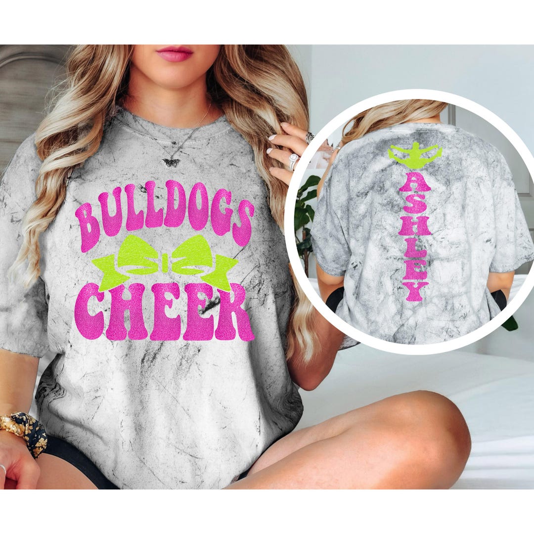 Glitter Custom Retro Cheer Color Blast Shirt | Gift for Cheerleader ...