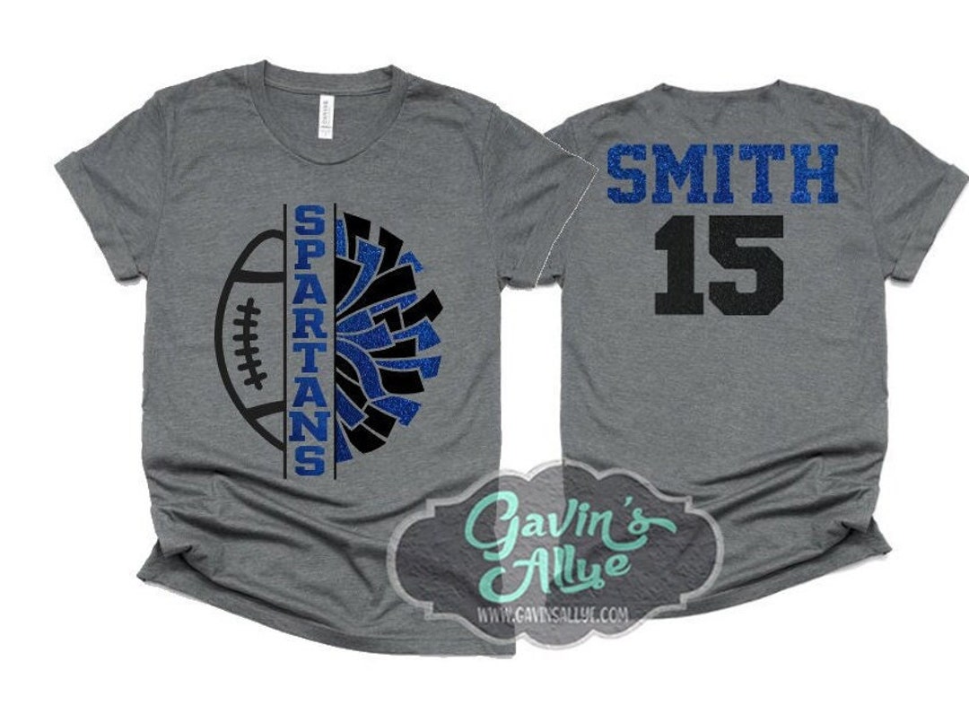 Glitter Football & Cheer Mom Shirt | Short Sleeve Shirt | Football and ...