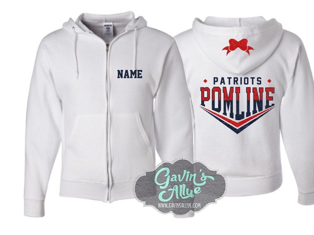 Glitter Cheer Zip Hoodie | Cheer Pomline Hoodie | Cheer Bling | Cheer ...