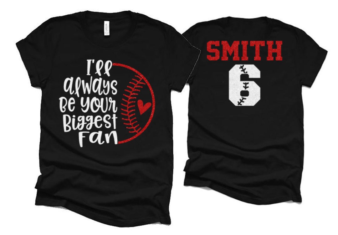 Glitter Baseball Shirt Biggest Fan Shirt Baseball Shirts Custom ...
