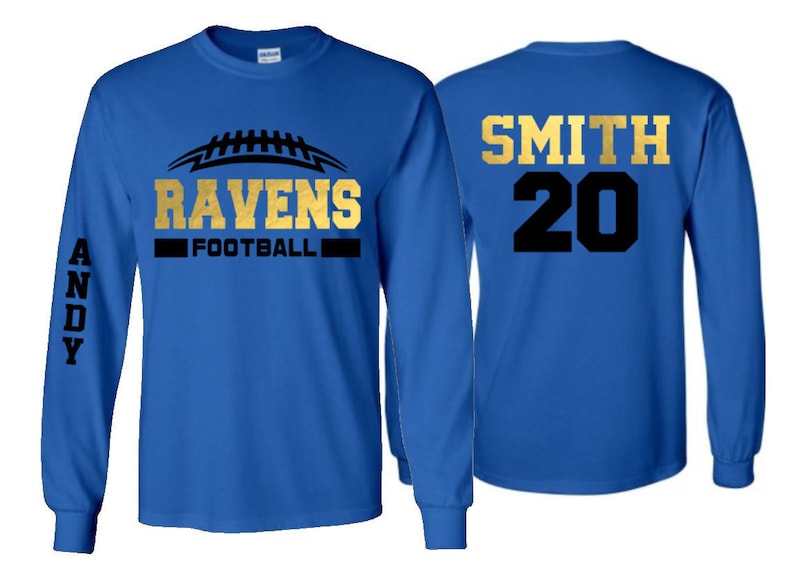 Football Shirt Football Shirts Long Sleeve T-shirt | Etsy