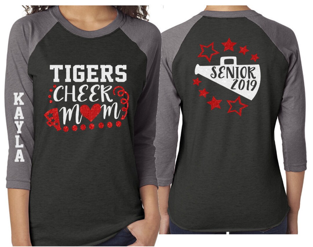 Glitter Senior Cheer Mom Shirt | Cheer Mom Shirt | Cheer Bling | Cheer ...