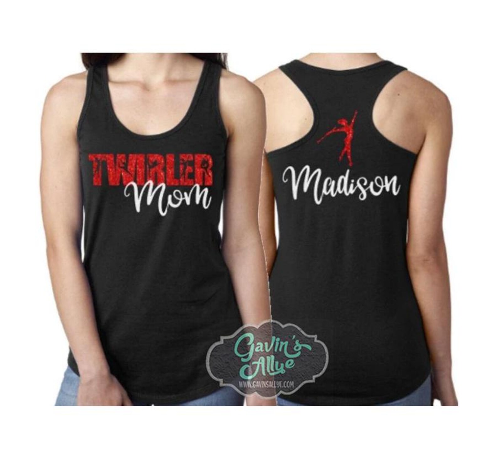 Glitter Twirler Mom Tank Top | Twirler Racerback Tank | Twirler Bling ...