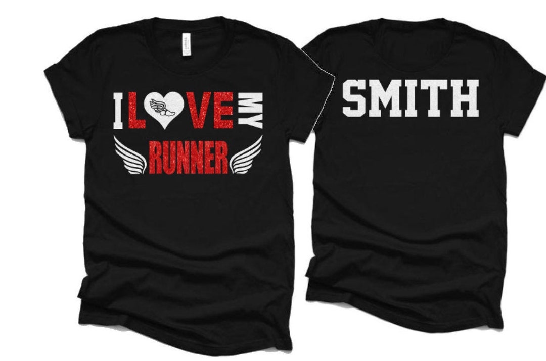 I Love My Runner Tshirt | Track Spirit Wear | Track Bling | Bella ...