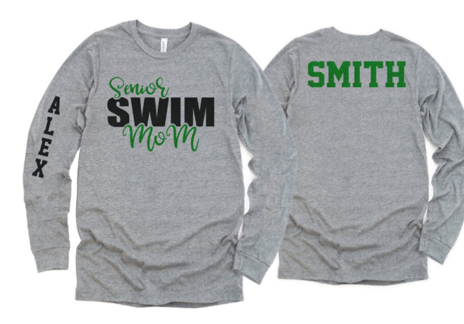 Glitter Senior Swim Mom Shirt | Glitter Senior Swim Mom Long Sleeve ...