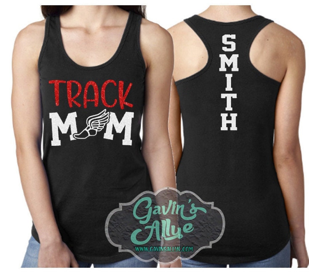 Glitter Track Tank Top Glitter My Heart is on That Track Track Mom Tank ...
