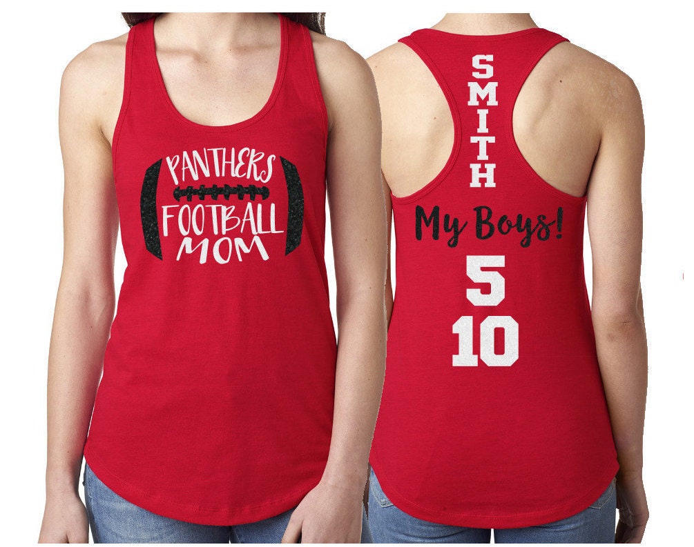 Glitter Football Mom Tank Top Football Tank Top Two - Etsy