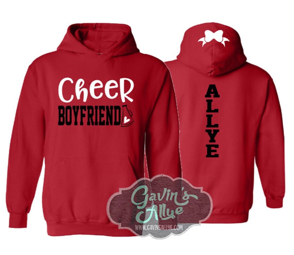 Cheer Boyfriend Hoodie | Cheer Hoodie | Cheer Spirit Wear | Customize ...