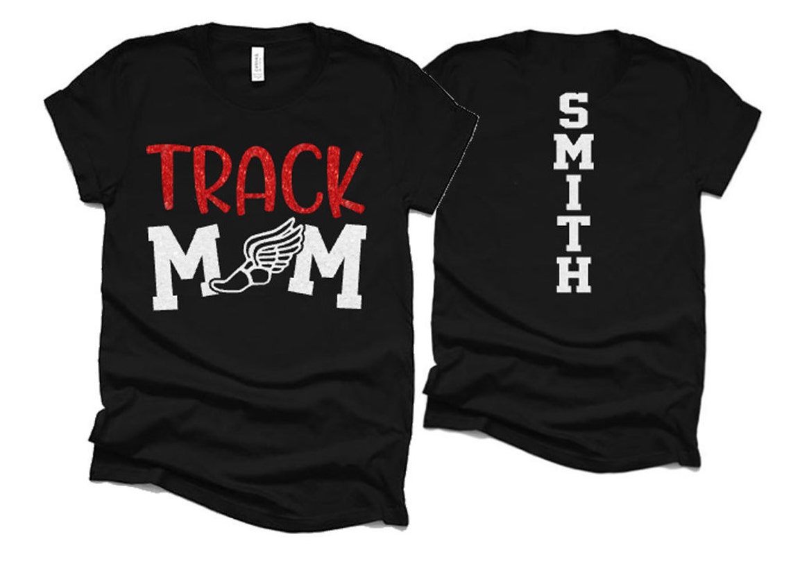 Glitter Track Mom Shirt Track Spirit Wear Track Bling - Etsy