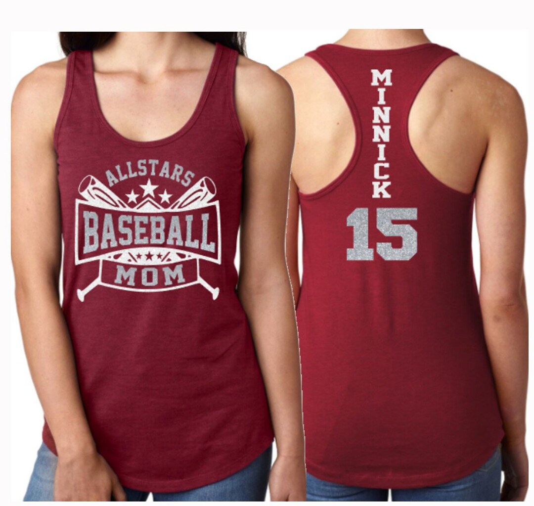 Glitter Allstars Baseball Tank Top| All Star Baseball Mom Tank Top ...