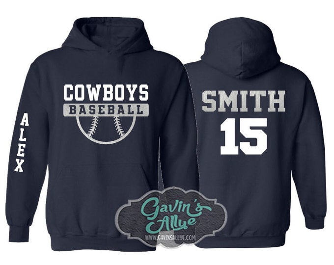 Baseball Hoodies Baseball Shirts Baseball Hoodie Customize With Your ...