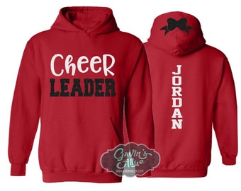 Glitter Cheer Zip Hoodie Cheer Hoodie Cheer Bling Cheer Spirit Wear ...