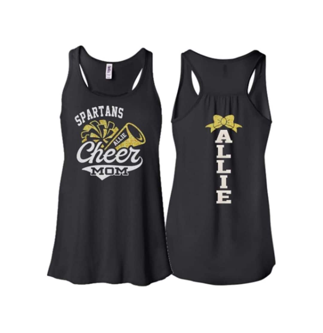 Glitter Cheer Mom Tank Top | Cheer Tanks | Cheer Gift for Mom ...