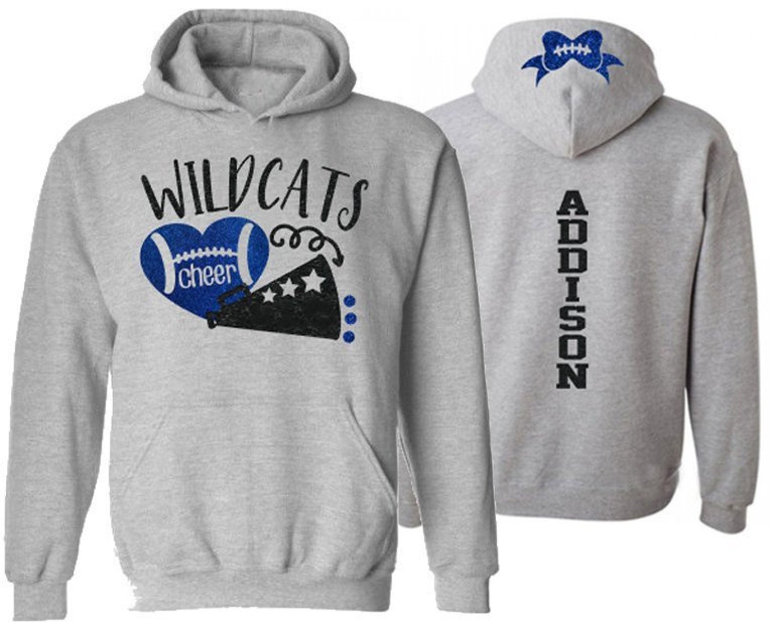 Cheer Hoodie Glitter Cheer Hoodie Youth or Adult Cheer - Etsy