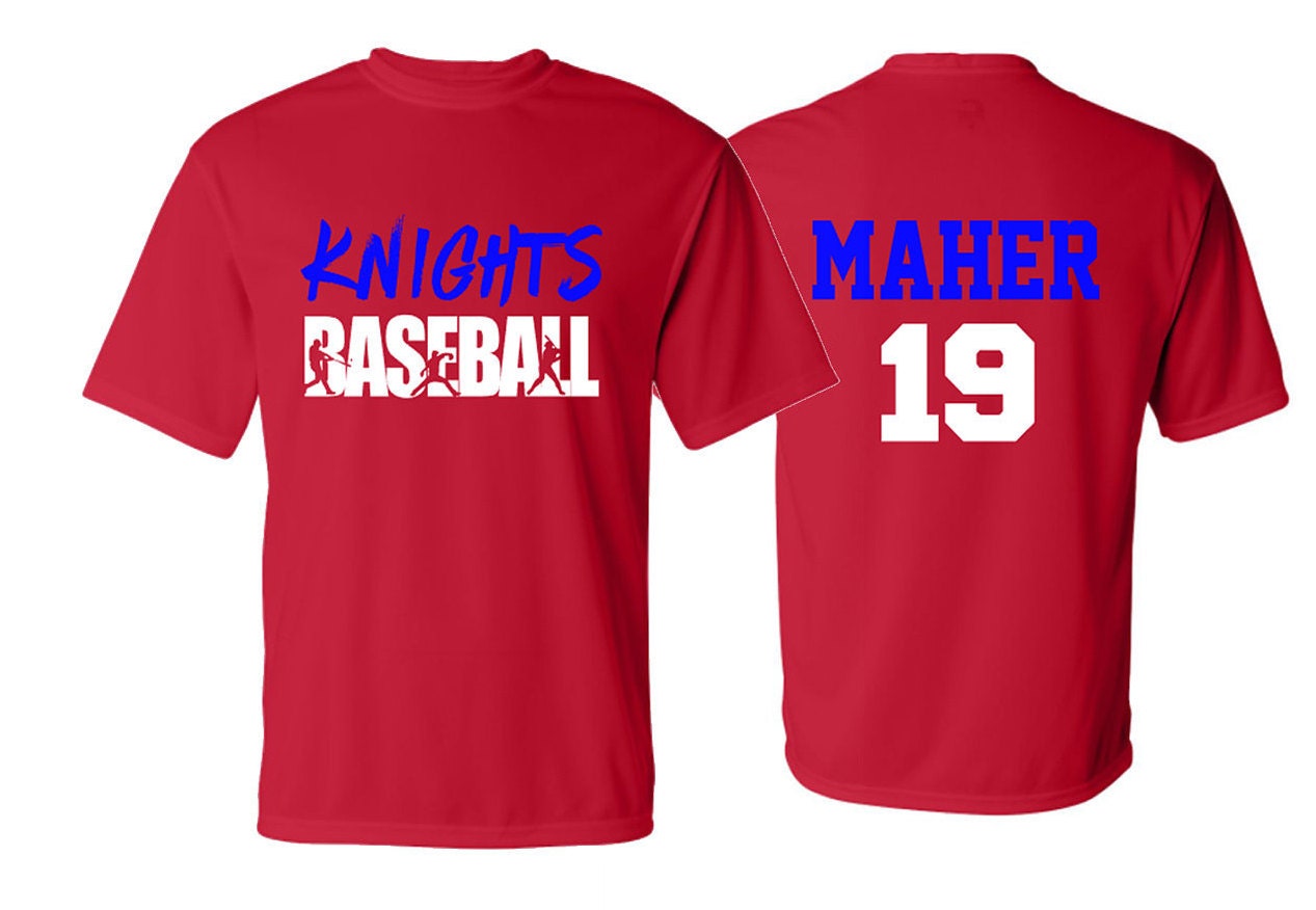 Baseball Shirt Performance T-shirt Baseball Spirit Wear - Etsy