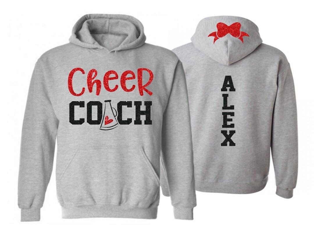 Glitter Cheer Coach Hoodie | Cheer Hoodie | Cheer Bling | Cheer Spirit ...