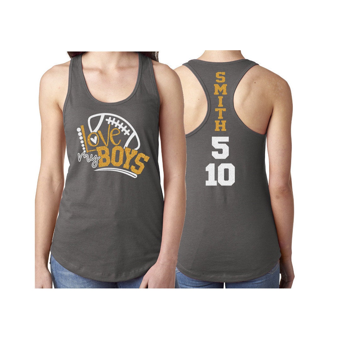 Glitter Football Mom Tank Top Football Tank Top Two | Etsy