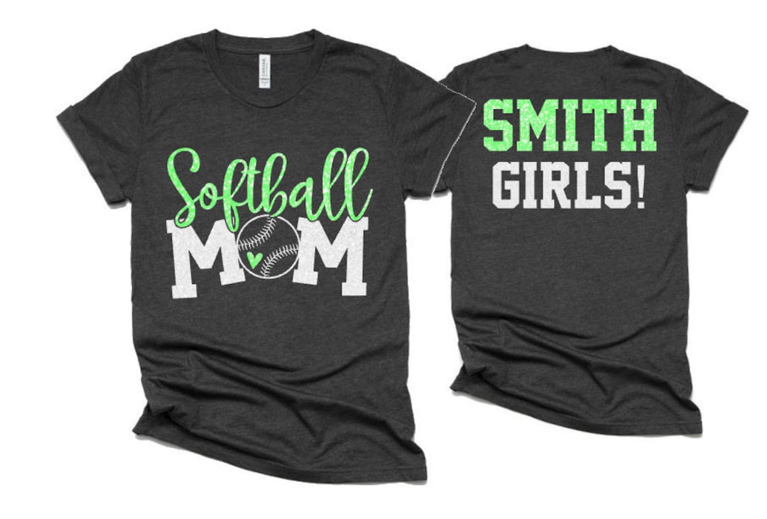 Glitter Softball Shirts | Softball Mom Shirts | Softball T-shirt | Two ...