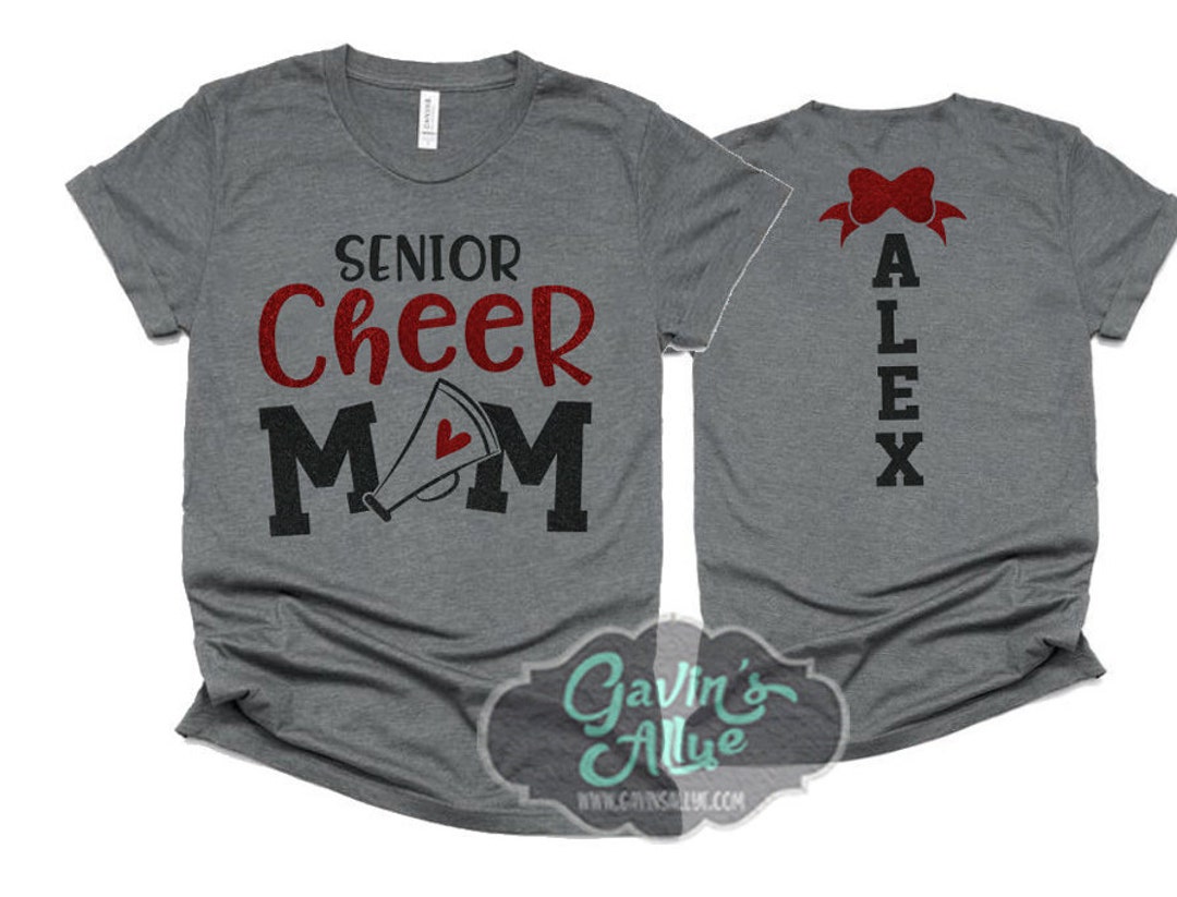 Glitter Senior Cheer Mom Shirt | Cheer Shirt | Cheer Bling | Cheer ...