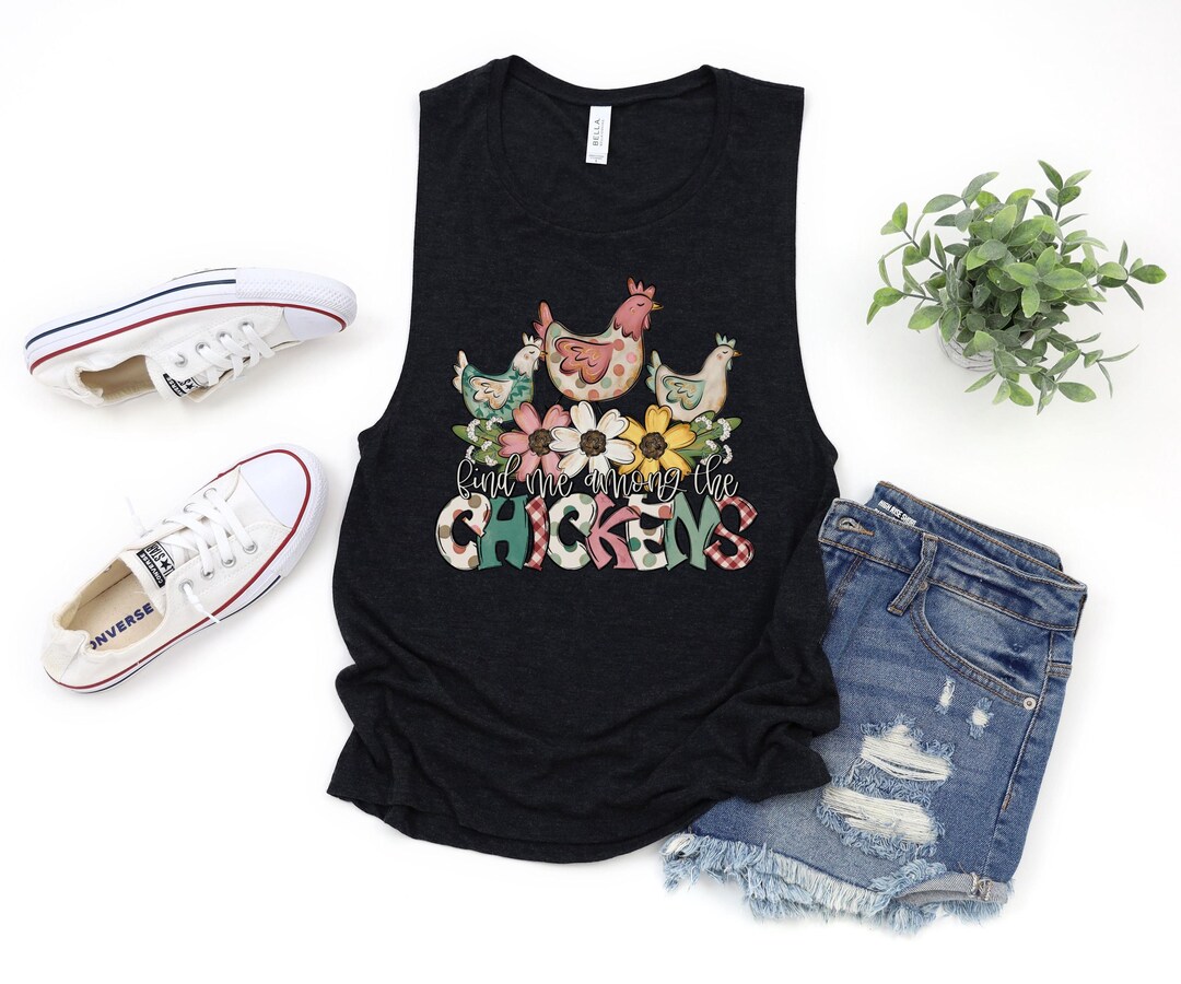 Funny Chicken Tank | Floral Chicken Tank | Chicken Tank | DTF Farm ...