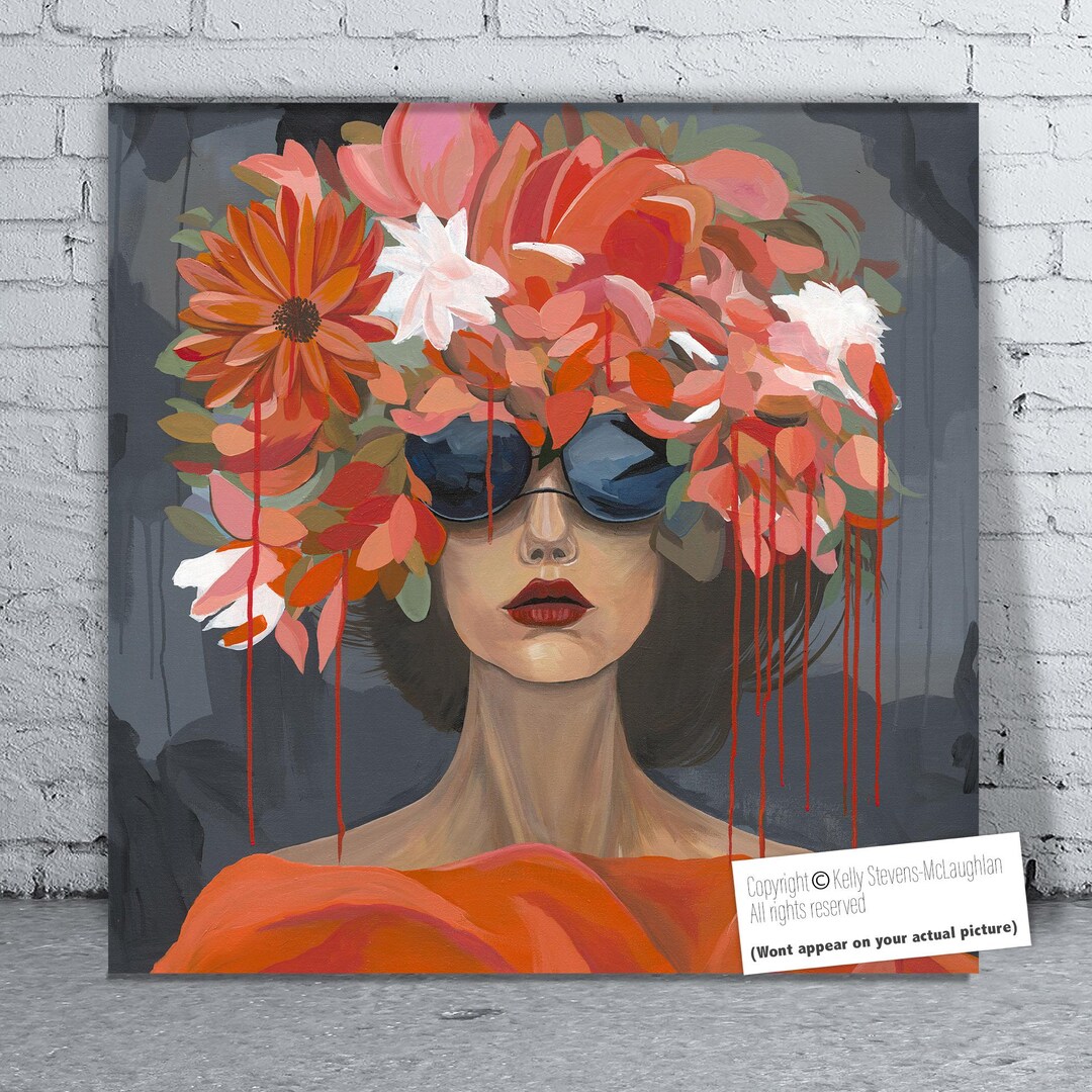 ORIGINAL Bold Contemporary Fashion Woman Portrait, Colourful Modern ...