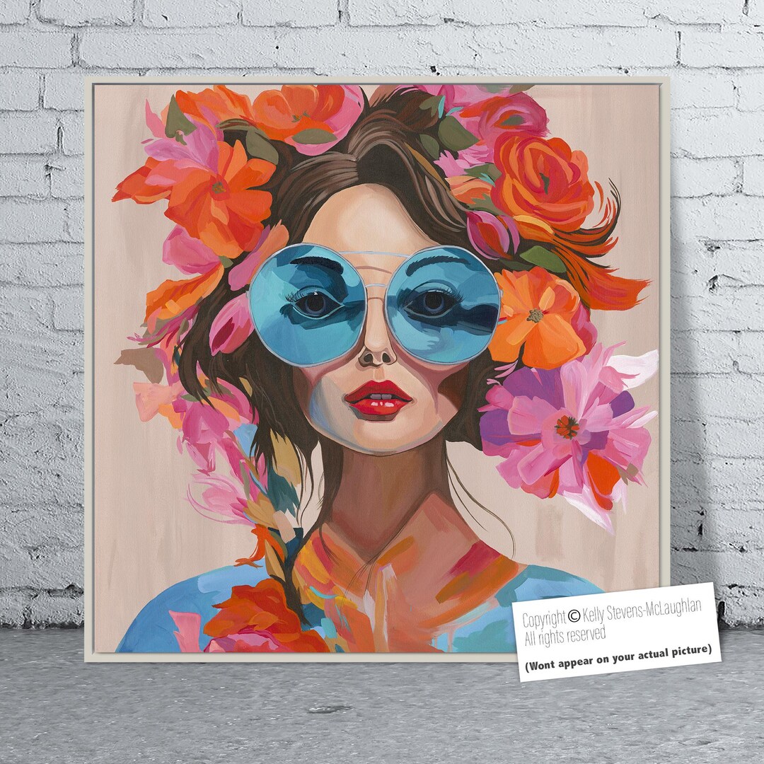 ORIGINAL Colourful Bold Contemporary Fashion Woman Portrait, Modern ...