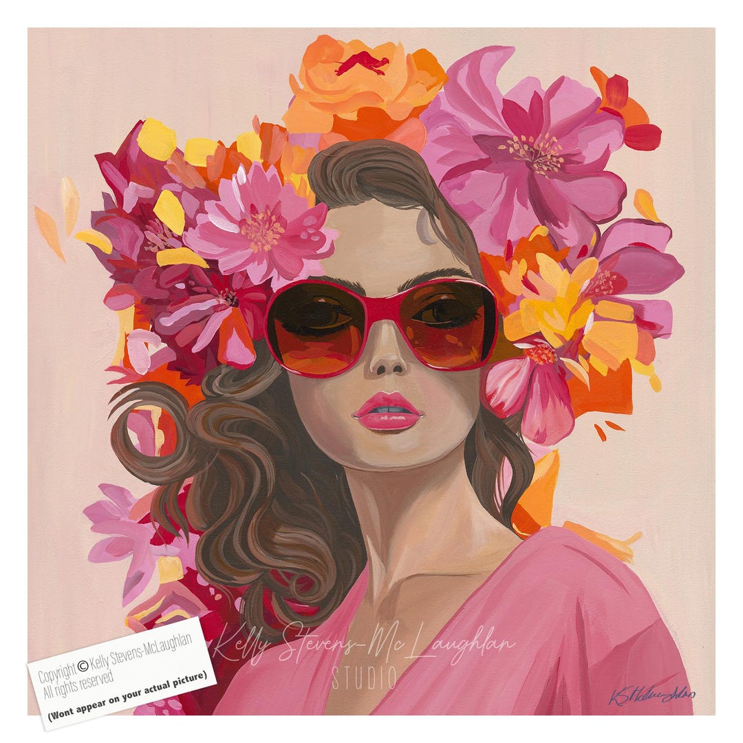 ORIGINAL Colourful Bold Contemporary Fashion Woman Portrait, Modern ...