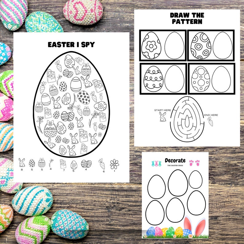 Easter Activity Printable, Easter Games, Easter Coloring Pages, Happy ...