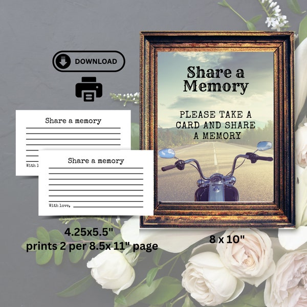 Motorcycle Memorial Invitations - Etsy