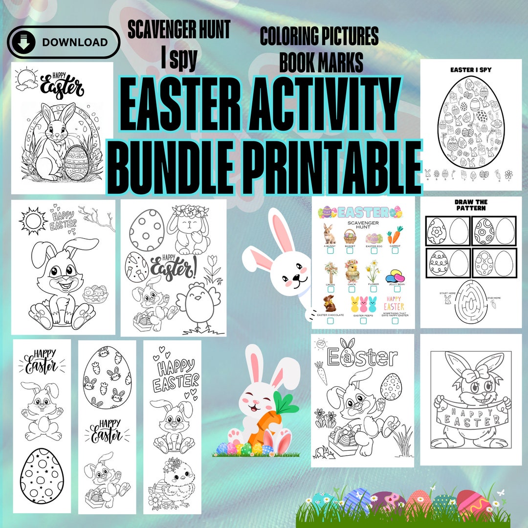 Easter Activity Printable, Easter Games, Easter Coloring Pages, Happy ...