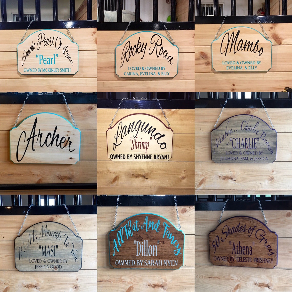 Personalized Custom Horse Stall Sign Horse/barn/registered - Etsy