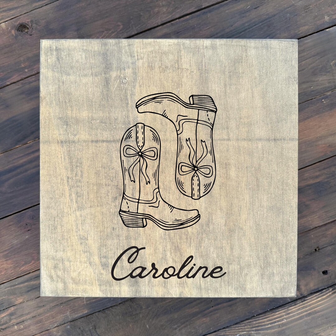 Personalized Coquette Cowgirl Memory Box | Custom Engraved Girls ...