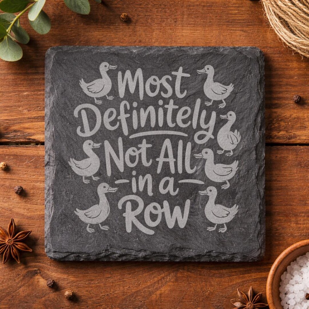 Most Definitely Not All in a Row Slate Coaster | Overstimulated Mom ...