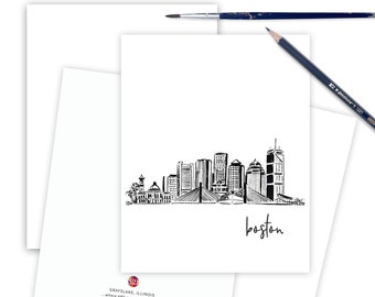 Boston Note Cards - Etsy