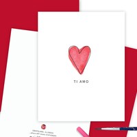 Printable Te Amo I Love You Card, Includes 5x7 and 4.25x5.5 Cards, PDF ...