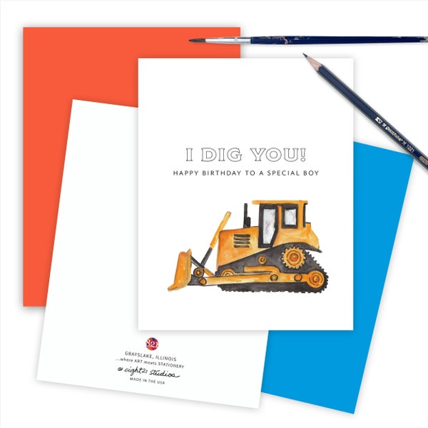 Construction Greeting Card - Etsy