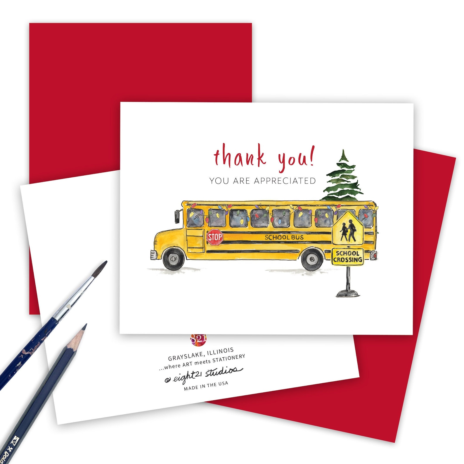 Crossing Guard Thank You, School Appreciation Christmas Card, Teacher ...