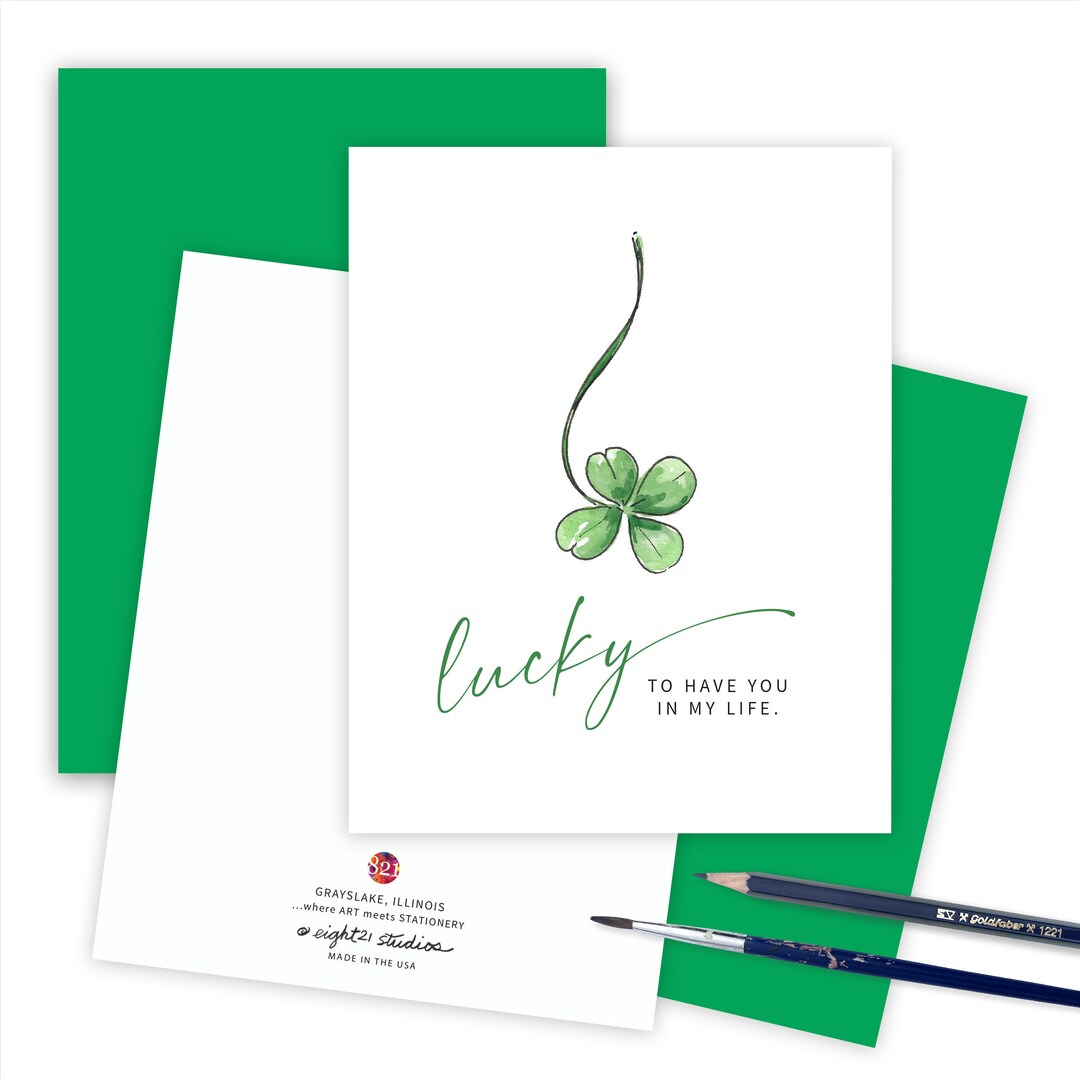 Lucky to Have You, Check in Greeting Card, Card for Irish Friends ...