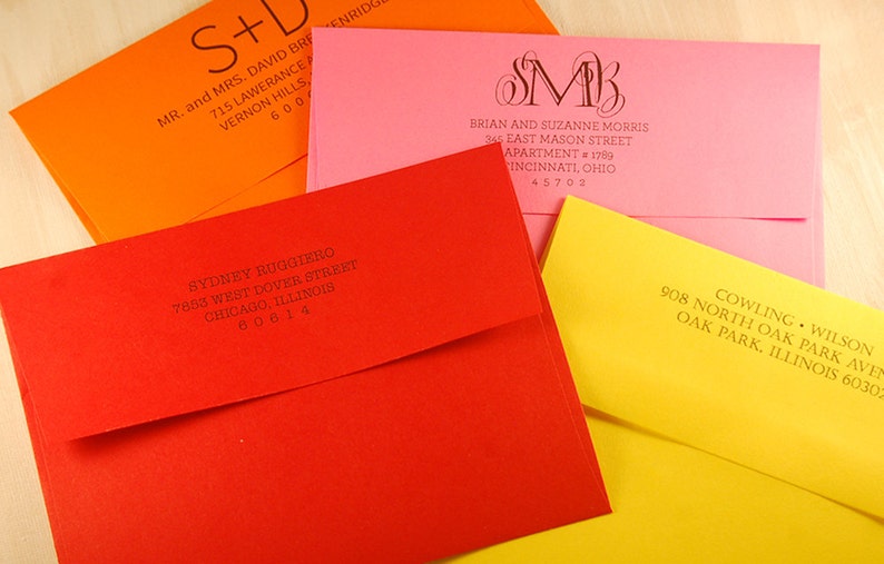 ADD 10 Envelope Return Address Printing Printed Return | Etsy