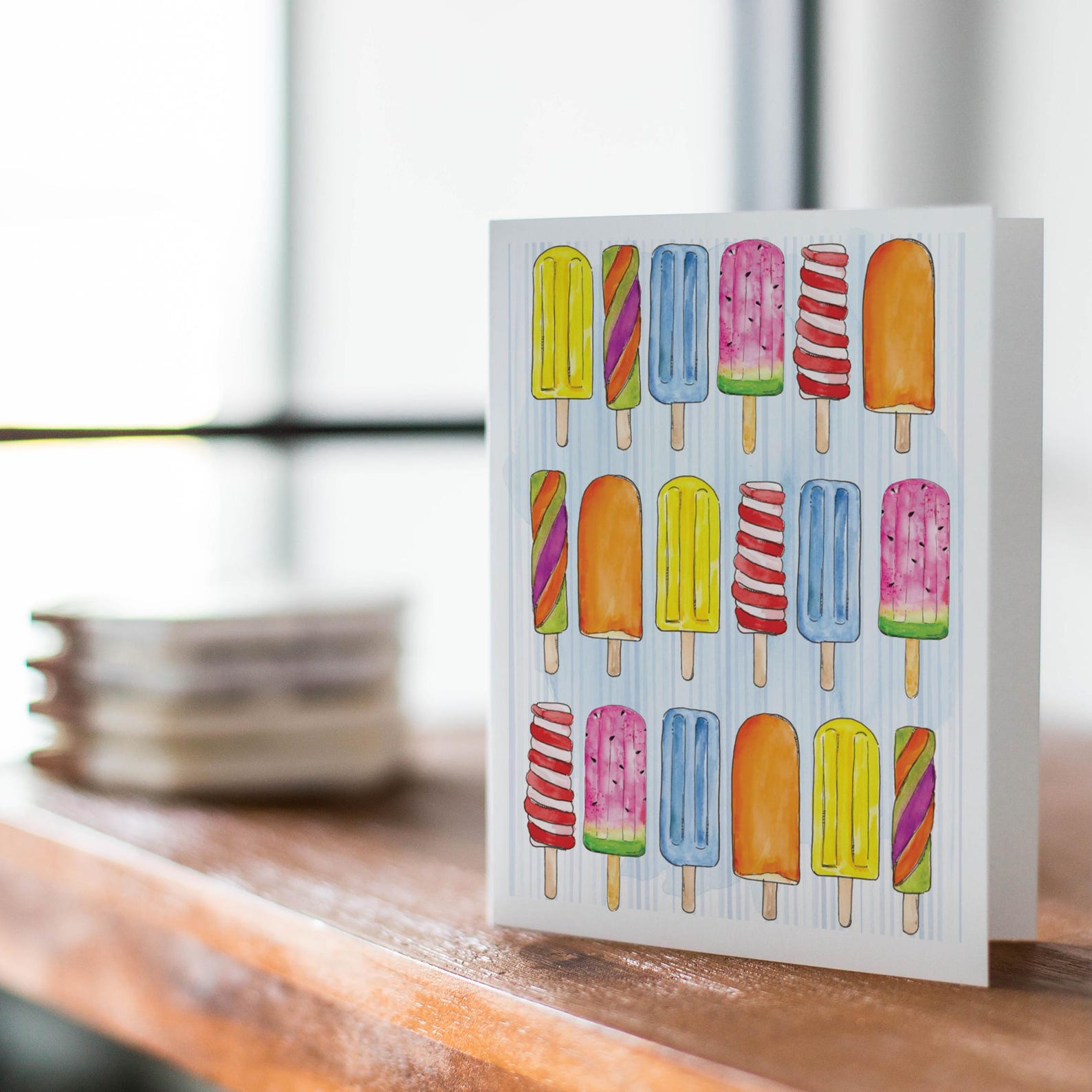 Fun Summer Greeting Card, Everyday Card, Thank You Card Watercolor ...