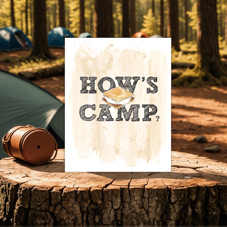 A Note From Home, How's Camp Check in Greeting for Kids Camp, Summer ...