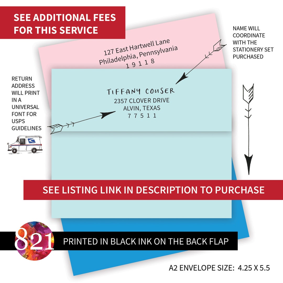 ADD 10 Envelope Return Address Printing, Printed Return Envelopes ...