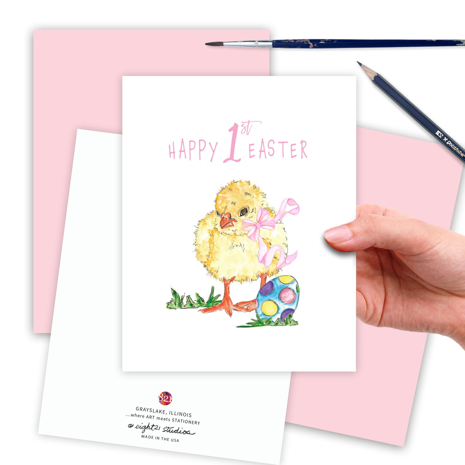 Baby's First Easter Greeting Card, Happy First Easter, Girl Easter Card ...
