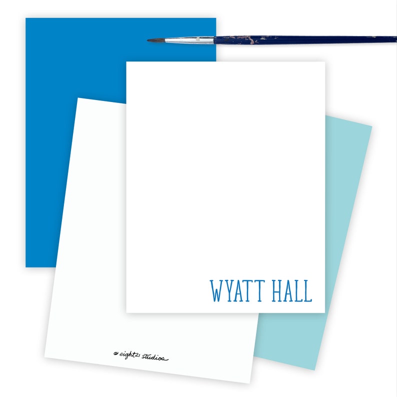 Boys Stationary Personalized Stationery Set of 12 Flat Note - Etsy